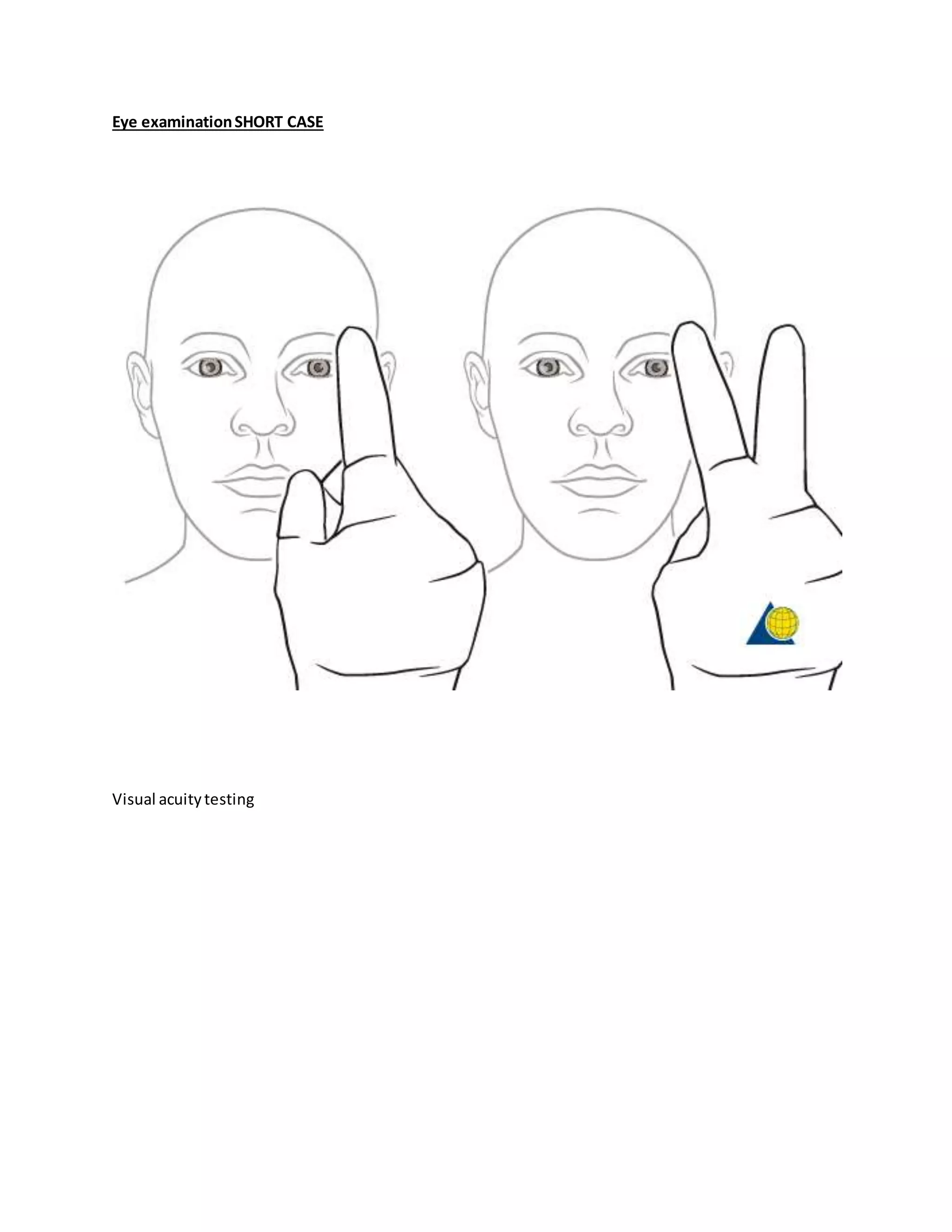 Eye examination short case | DOCX