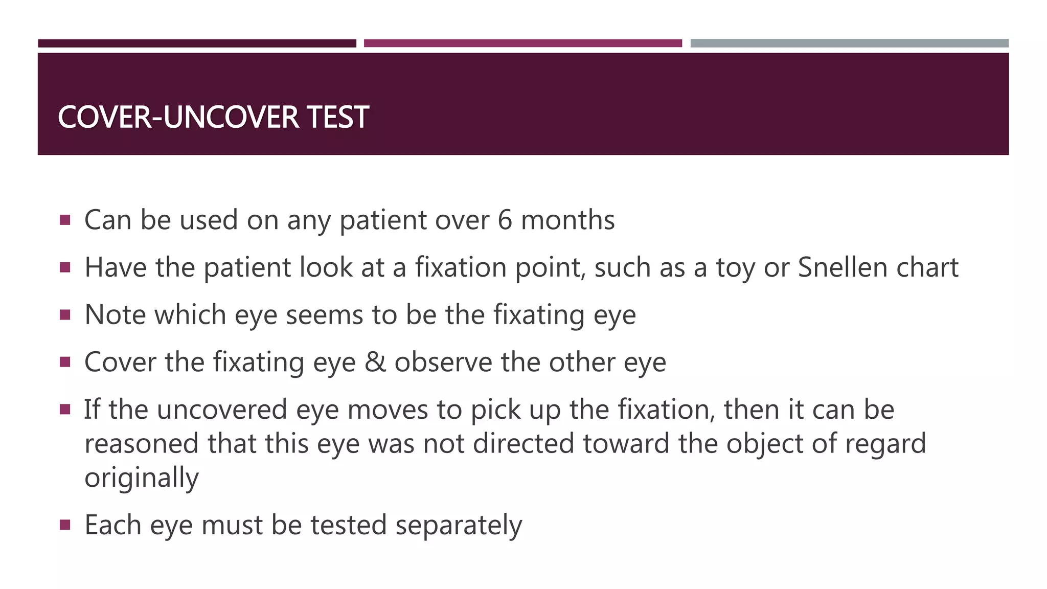 Pediatric Eye Examination | PPTX