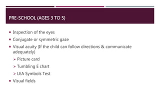 Pediatric Eye Examination | PPTX