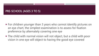 Pediatric Eye Examination | PPTX