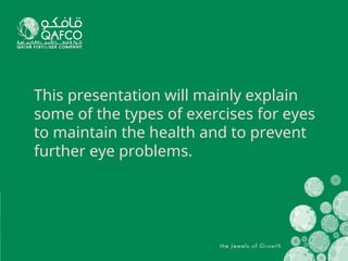 Eye Exercises- Healthy Training and steps | PPT