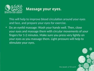Eye Exercises- Healthy Training and steps | PPT