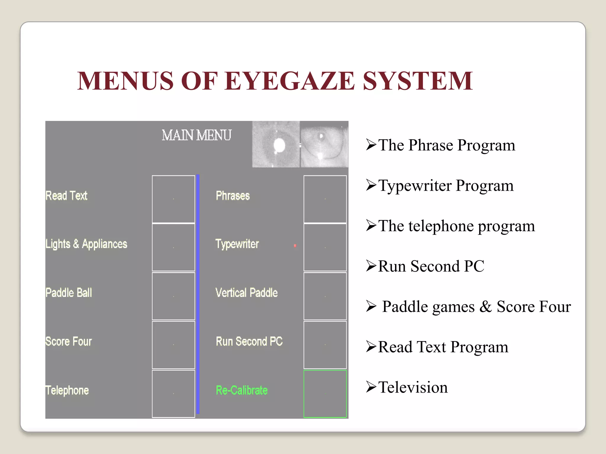 Eye gaze communication | PPTX
