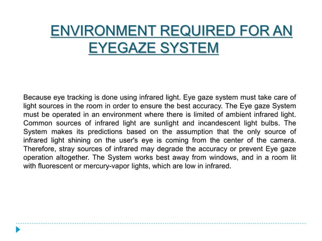 Eye Gaze Communication system | PPTX | Operating Systems | Computer ...