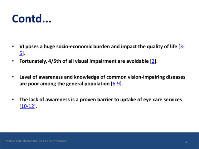 Eye health Promotion using technology | PPTX | Eye and Vision ...