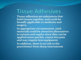 Eye implants ,tissue adhesive | PPTX