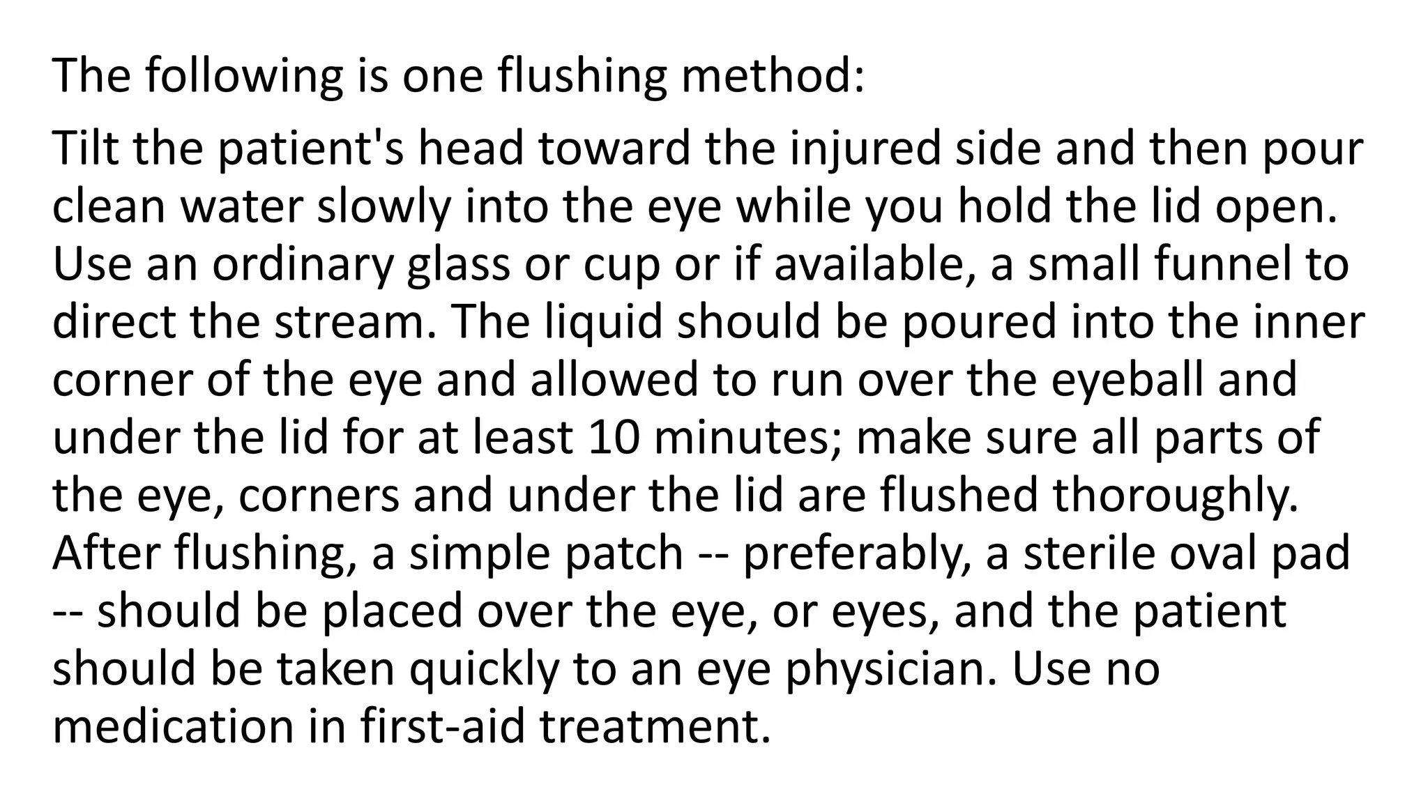 Eye injuries and first aid response | PPTX