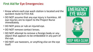 Eye injuries and first aid response | PPTX