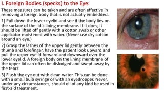 Eye injuries and first aid response | PPTX