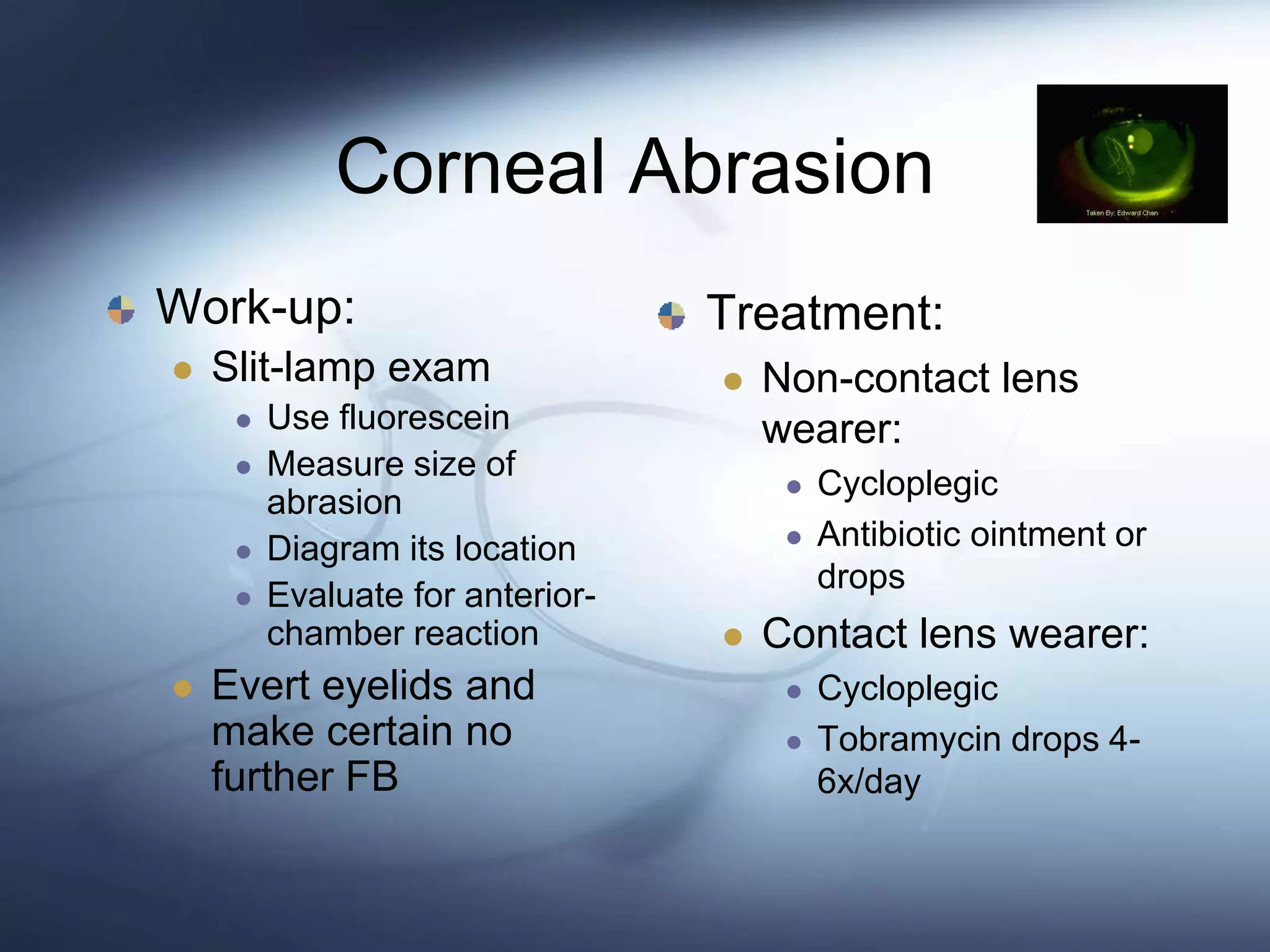 Eye injuries and illnesses- Third year mbbs Ophthalmology | PPTX