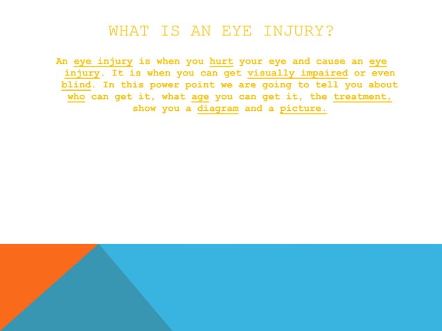 Eye injurys | PPTX