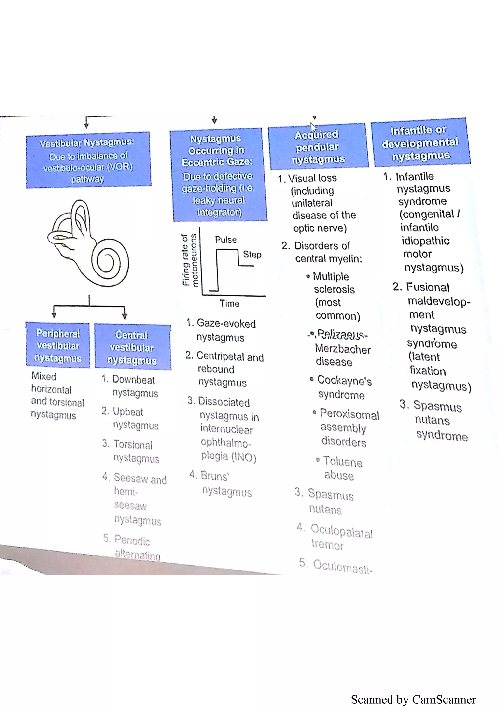 Eye movements in neurological examination : Nystagmus | PDF