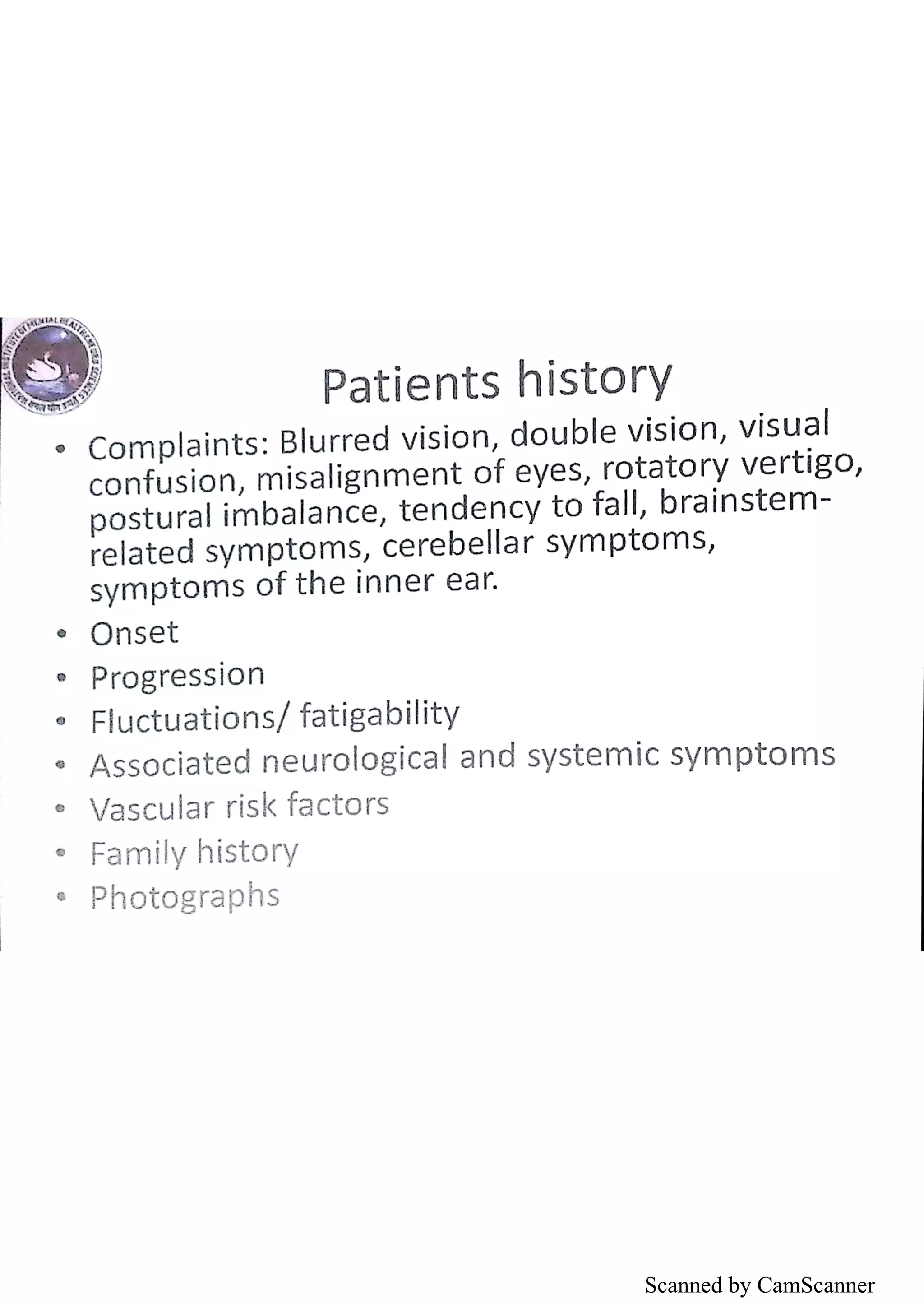 Eye movements in neurological examination : Nystagmus | PDF