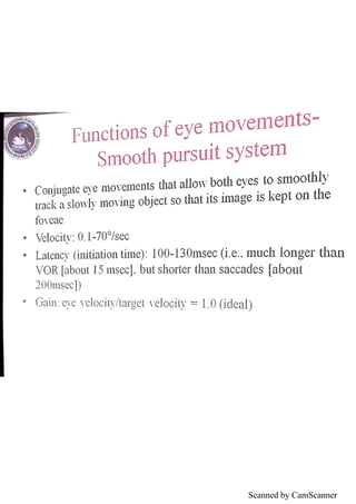 Eye movements in neurological examination : Nystagmus | PDF