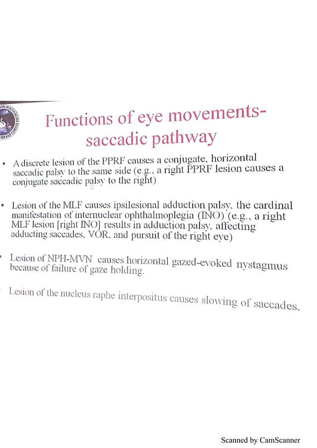 Eye movements in neurological examination : Nystagmus | PDF