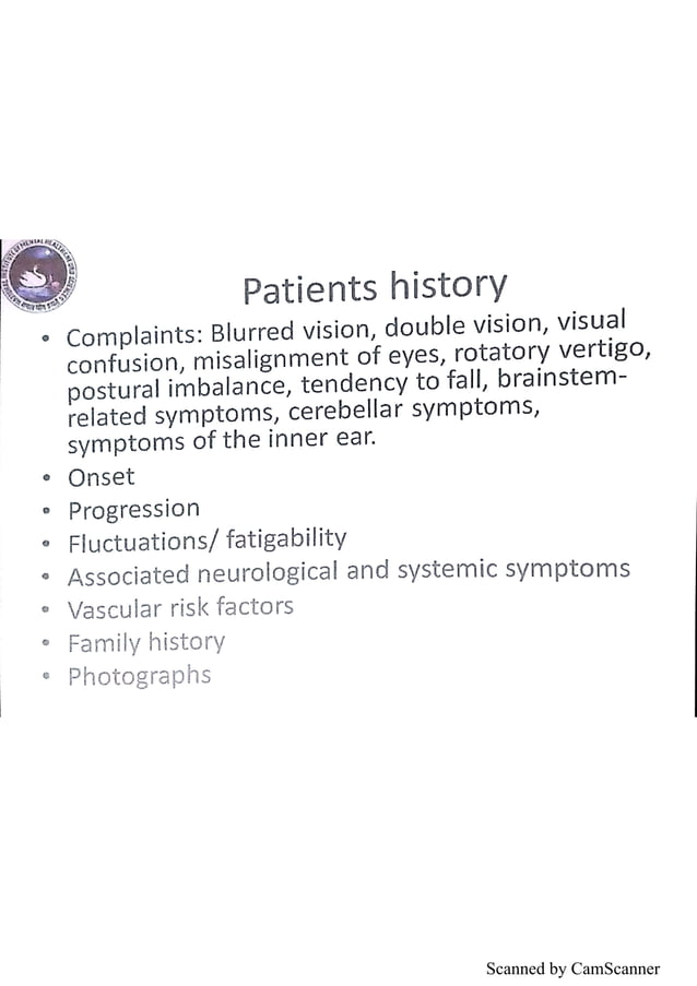 Eye movements in neurological examination : Nystagmus | PDF