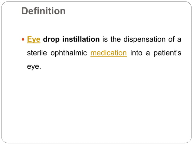 Eye instillation and ointment | PPTX