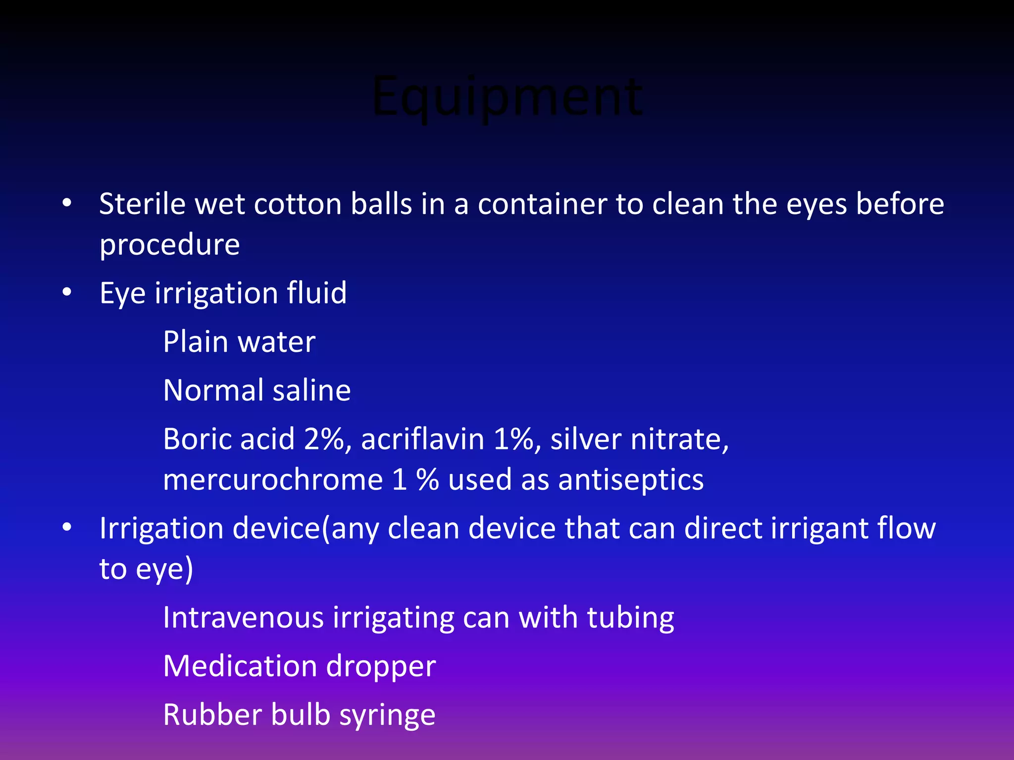 Eye irrigation | PPTX