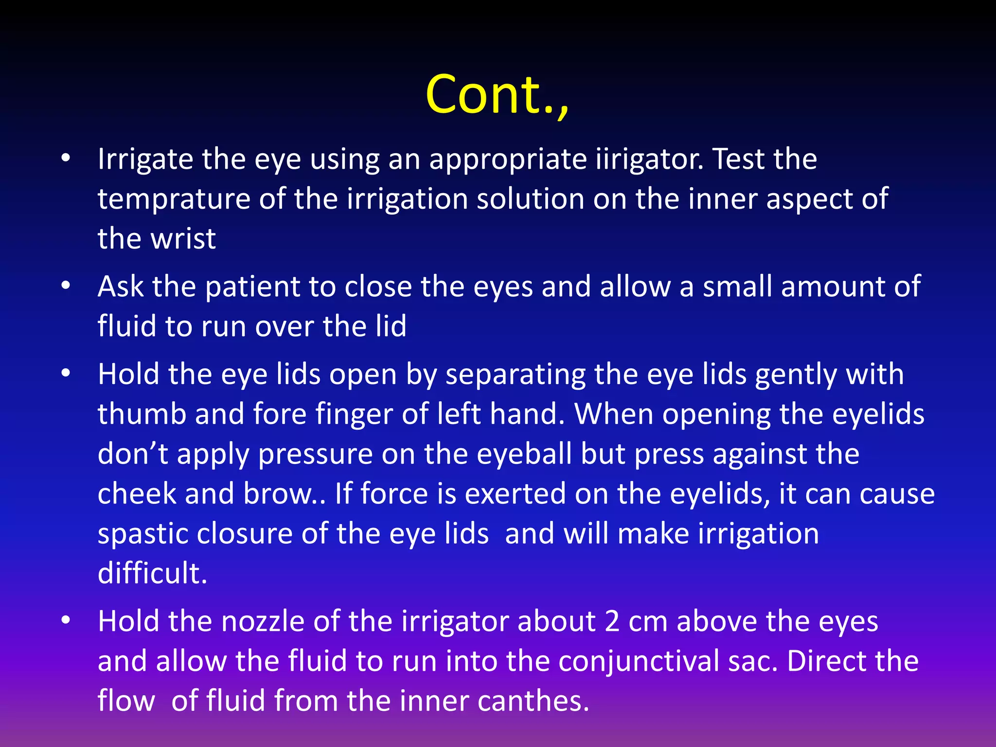 Eye irrigation | PPTX