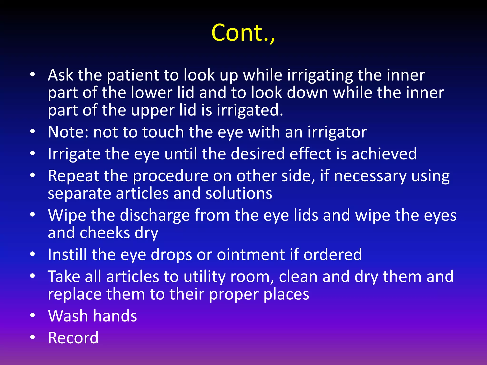 Eye irrigation | PPTX