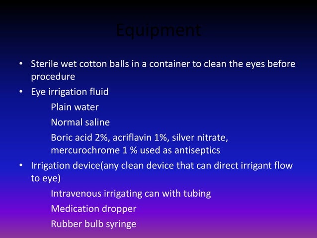 Eye irrigation | PPTX | Eye and Vision Conditions | Diseases and Conditions