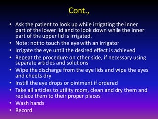 Eye irrigation | PPTX