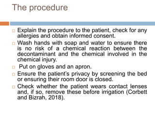 Eye irrigation | PPTX