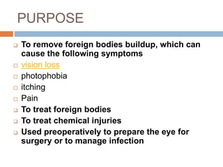 Eye irrigation | PPTX