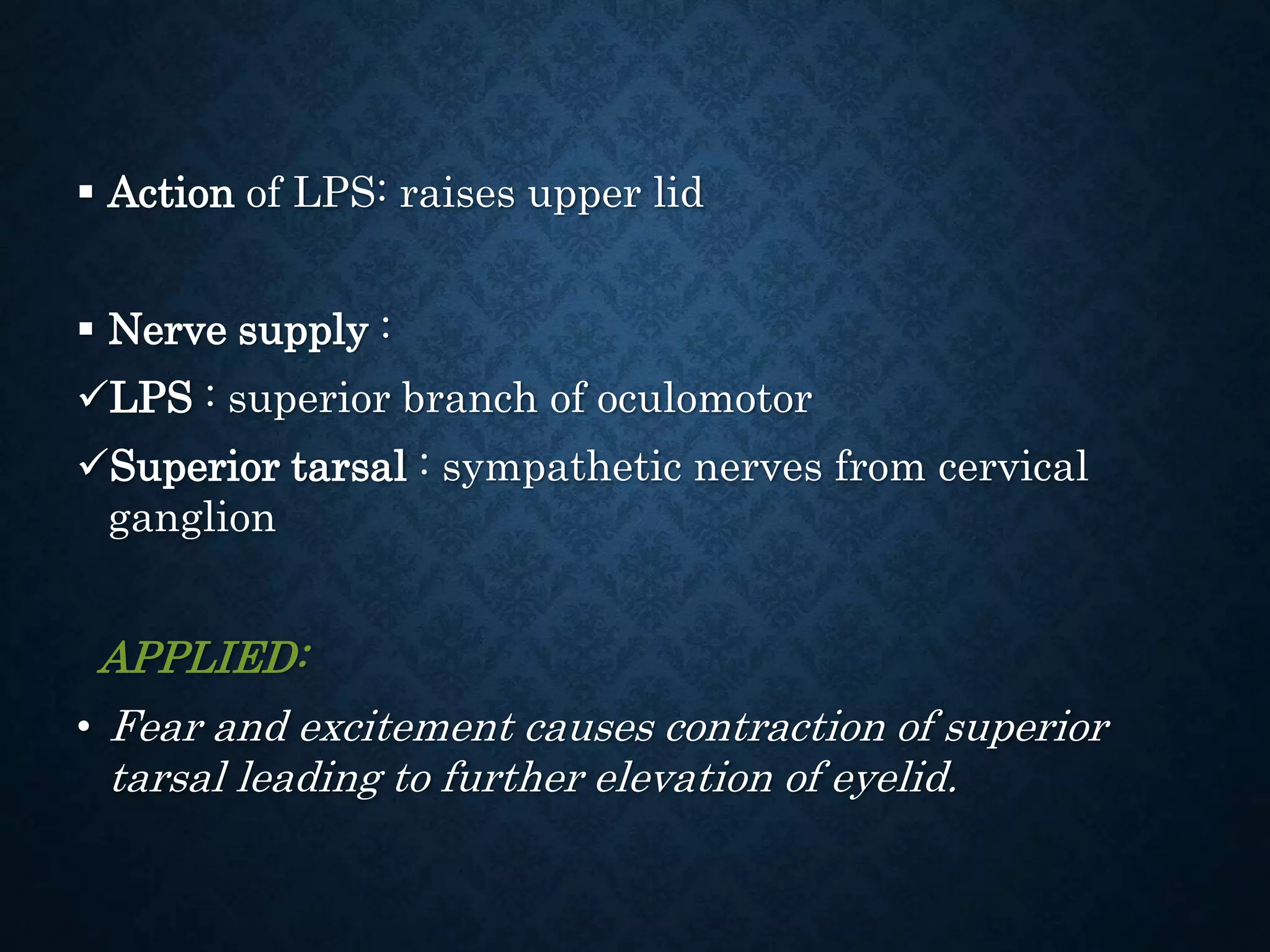 Eyelid anatomy and physiology | PPTX