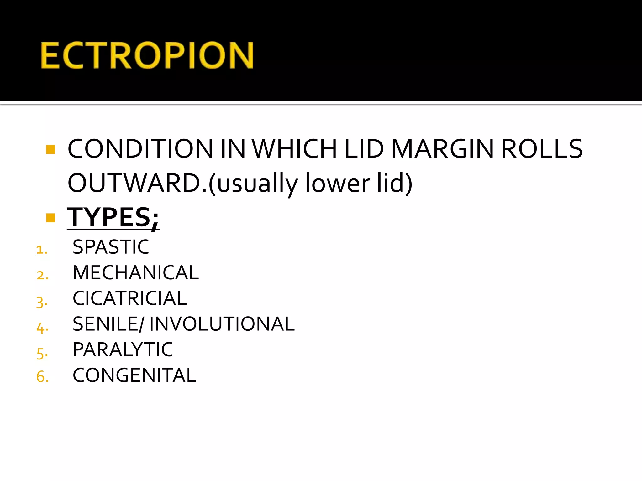 Eye lid disorders | PPTX