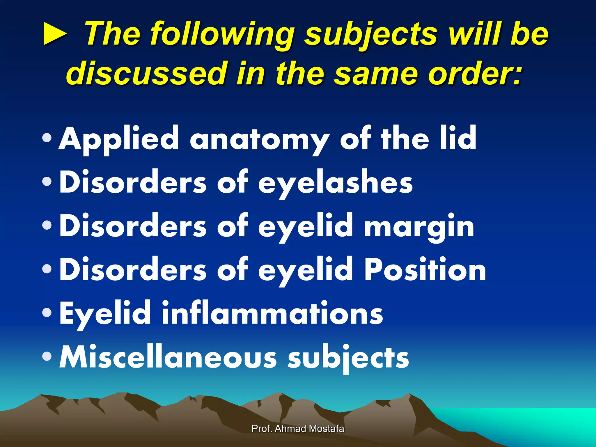 Eyelid disorders | PPT