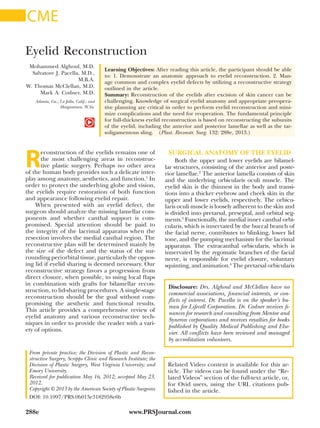 Eyelid Reconstruction CME Article Dr. McClellan | PDF