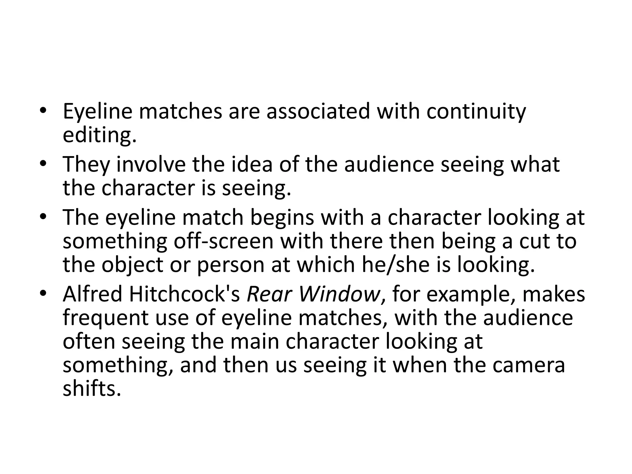 Eyeline match | PPTX