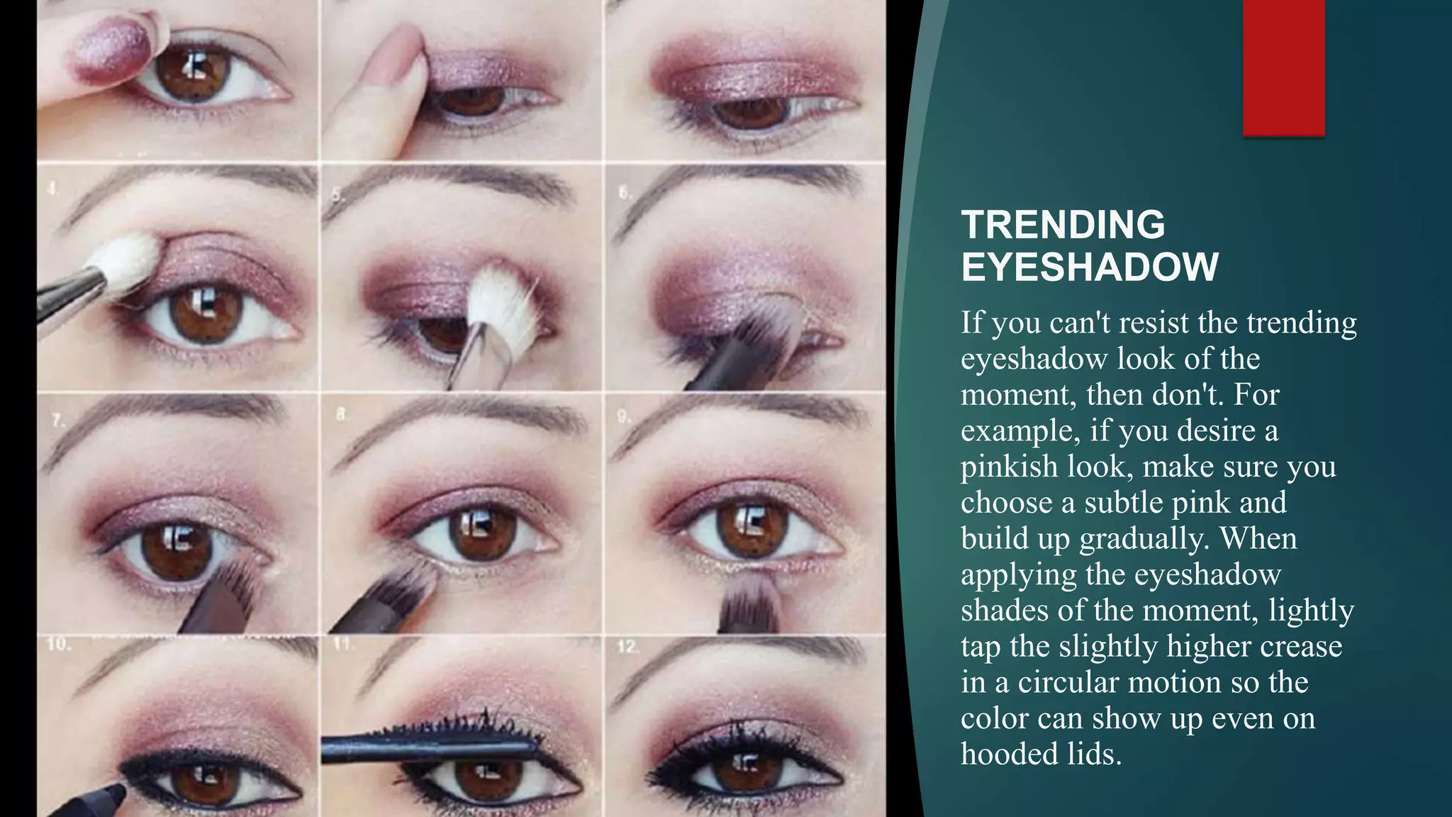 Eye Makeup Tip Step By Step Tutorial Ppt