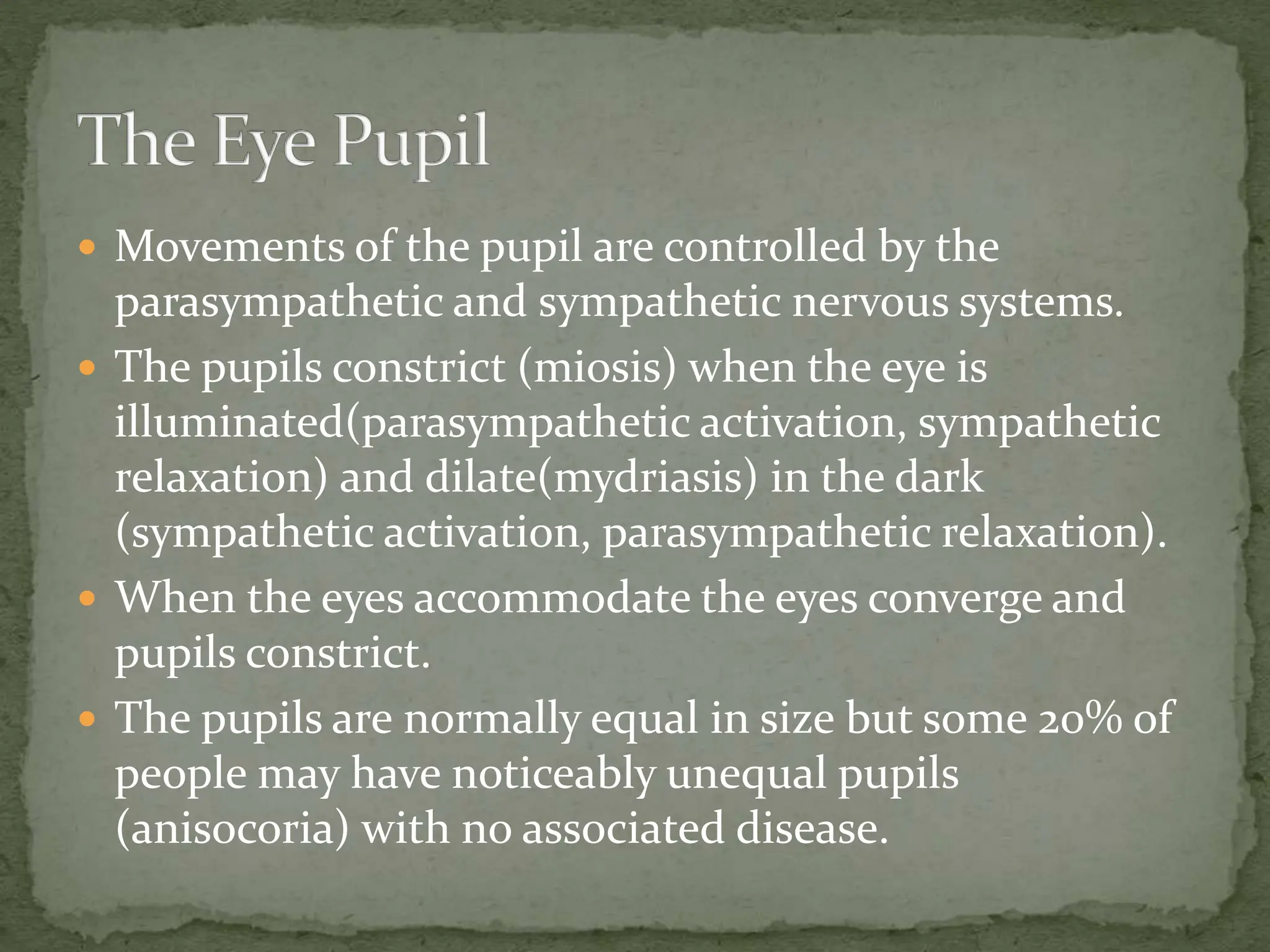 EYE MOVEMENT AND PUPIL DISORDERS.pptx. . | PPTX