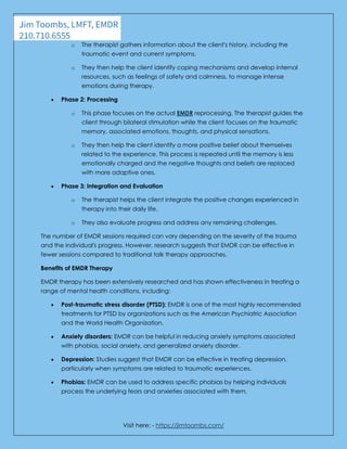 Eye Movement Desensitization and Reprocessing (EMDR): Healing from ...