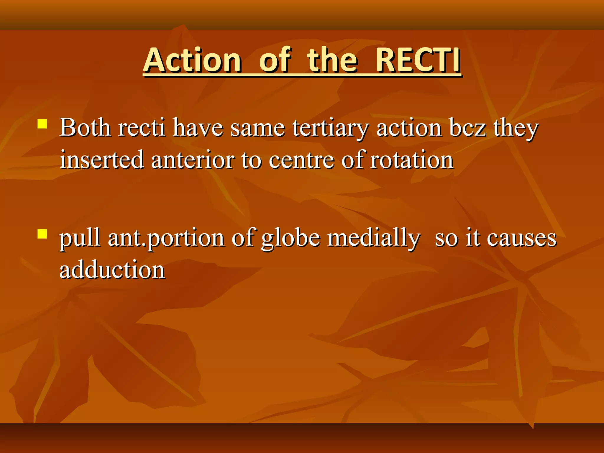 Eye muscles and ocular movements, laws of ocular motility | PPT