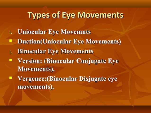 Eye muscles and ocular movements, laws of ocular motility | PPT | Eye ...