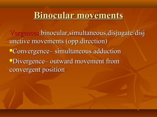 Eye muscles and ocular movements, laws of ocular motility | PPT