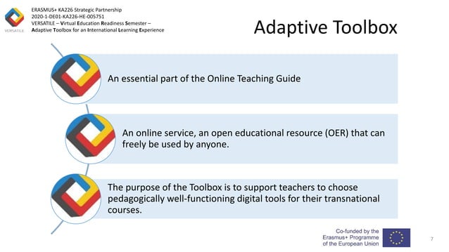 VERSATILE Online Teaching Guide and Adaptive Toolbox for Educators | PPT