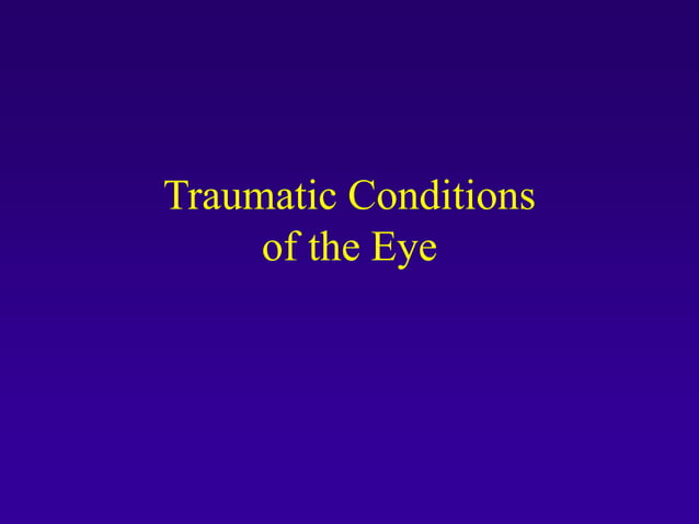 Eye Ophthalmologic Emergencies.......... | PPT | Eye and Vision ...