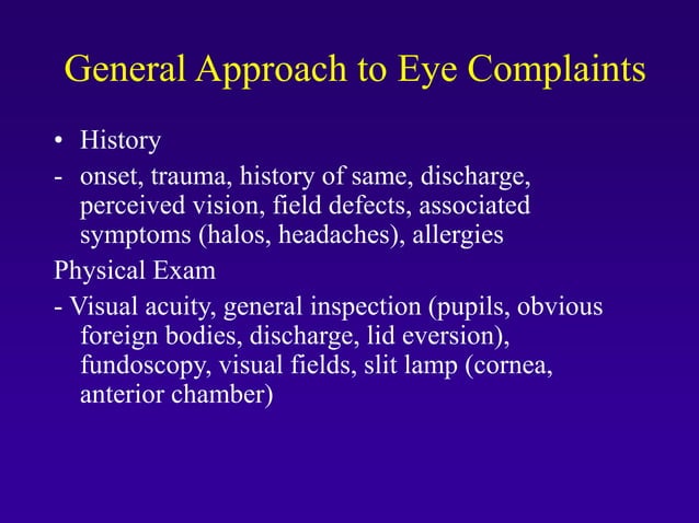 Eye Ophthalmologic Emergencies.......... | PPT | Eye and Vision ...