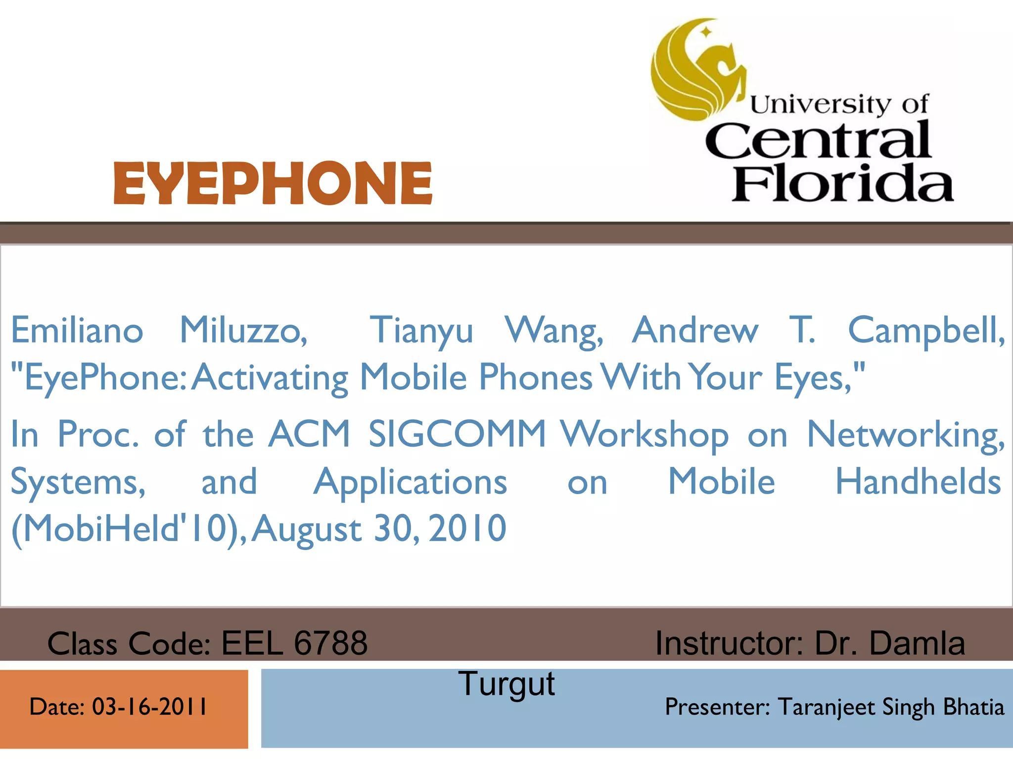 Eye phone | PPT