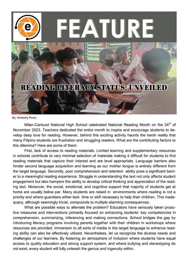 Eyepiece is the official school publication of MCNHS | PDF