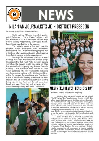 Eyepiece is the official school publication of MCNHS | PDF