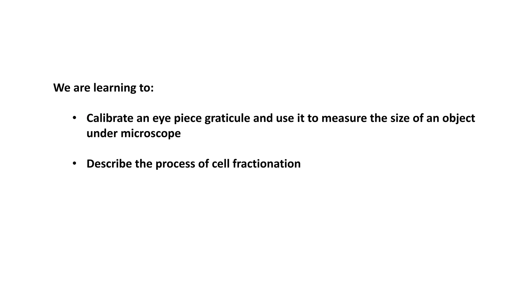 Eye piece graticule calibration | PPTX