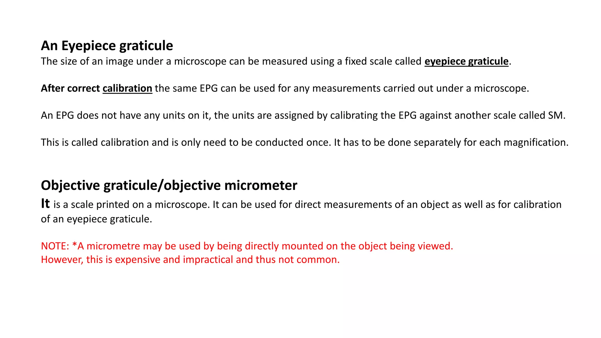 Eye piece graticule calibration | PPTX