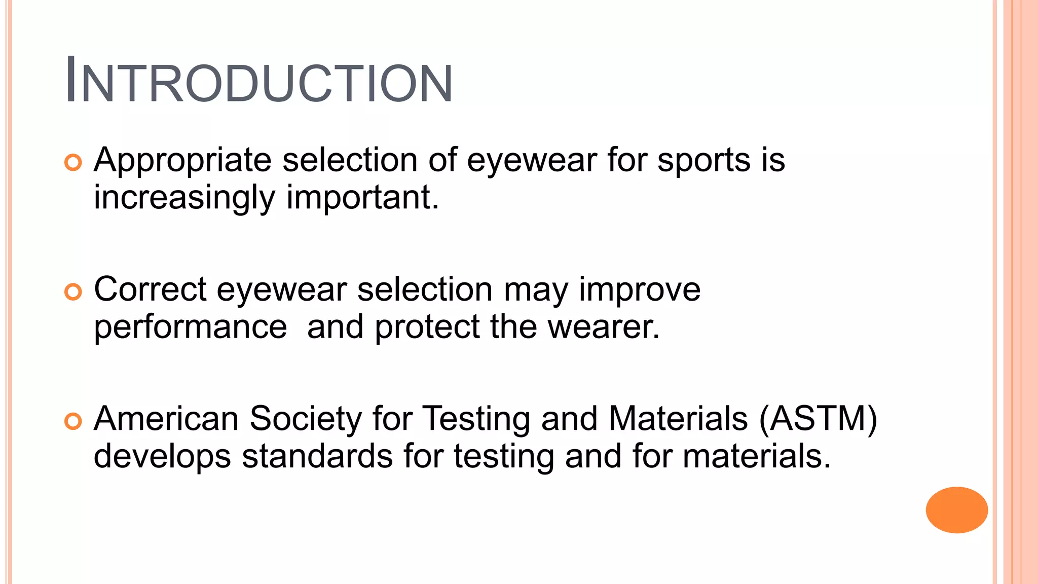 Eye protection for sports | PPTX
