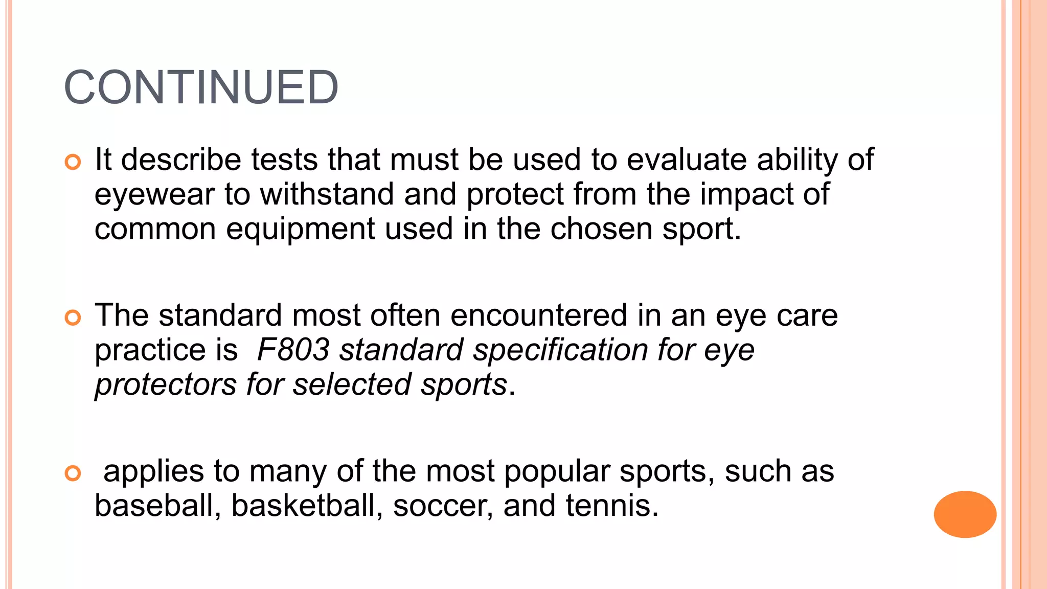 Eye protection for sports | PPTX