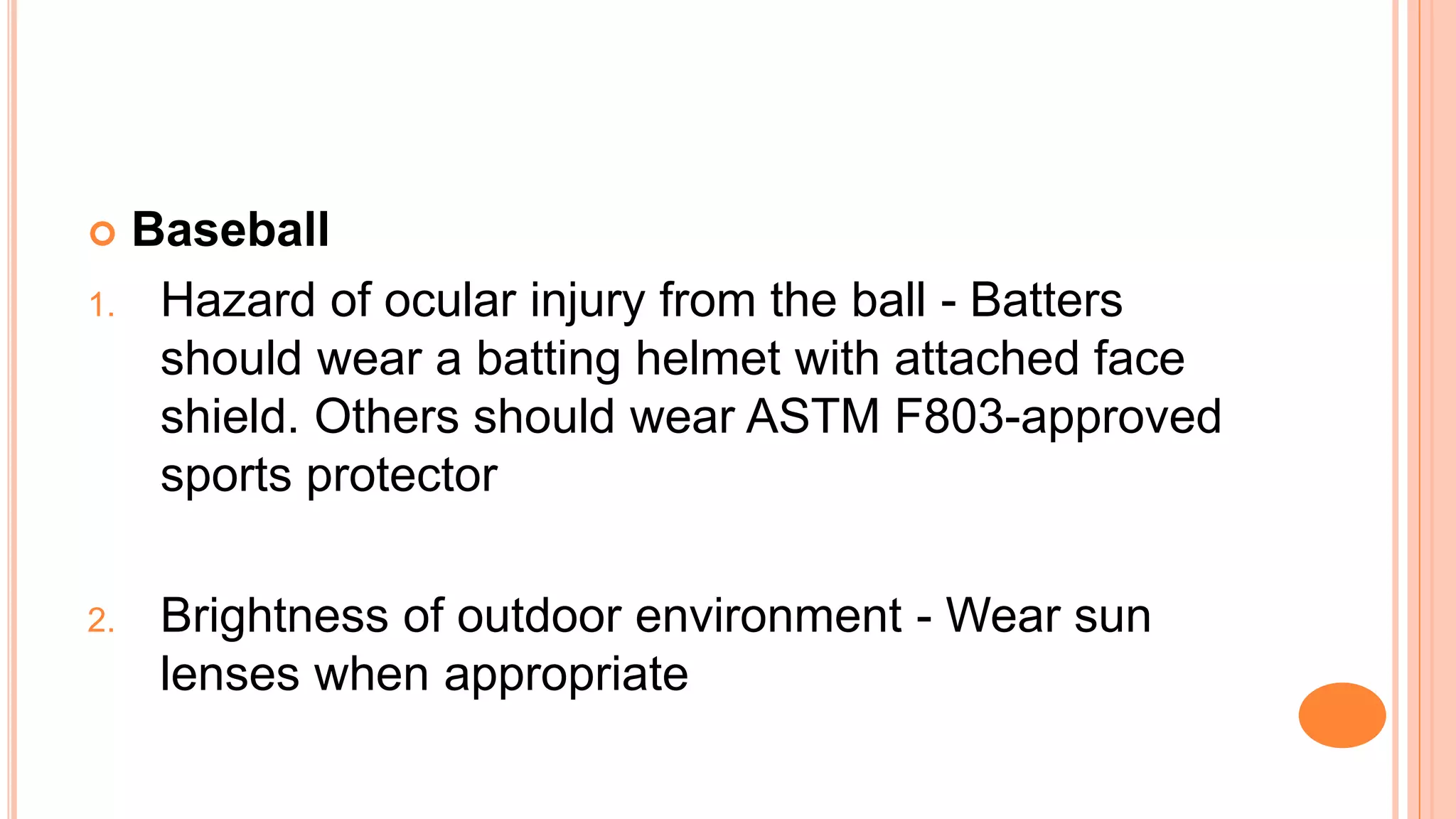 Eye protection for sports | PPTX